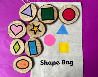 Nursery Rhyme Song Bag Handmade Wooden Log Slices - Etsy UK