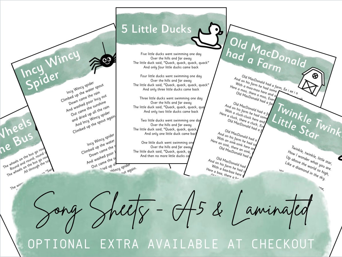 Nursery Rhyme Song Bag Handmade Wooden Log Slices - Etsy UK