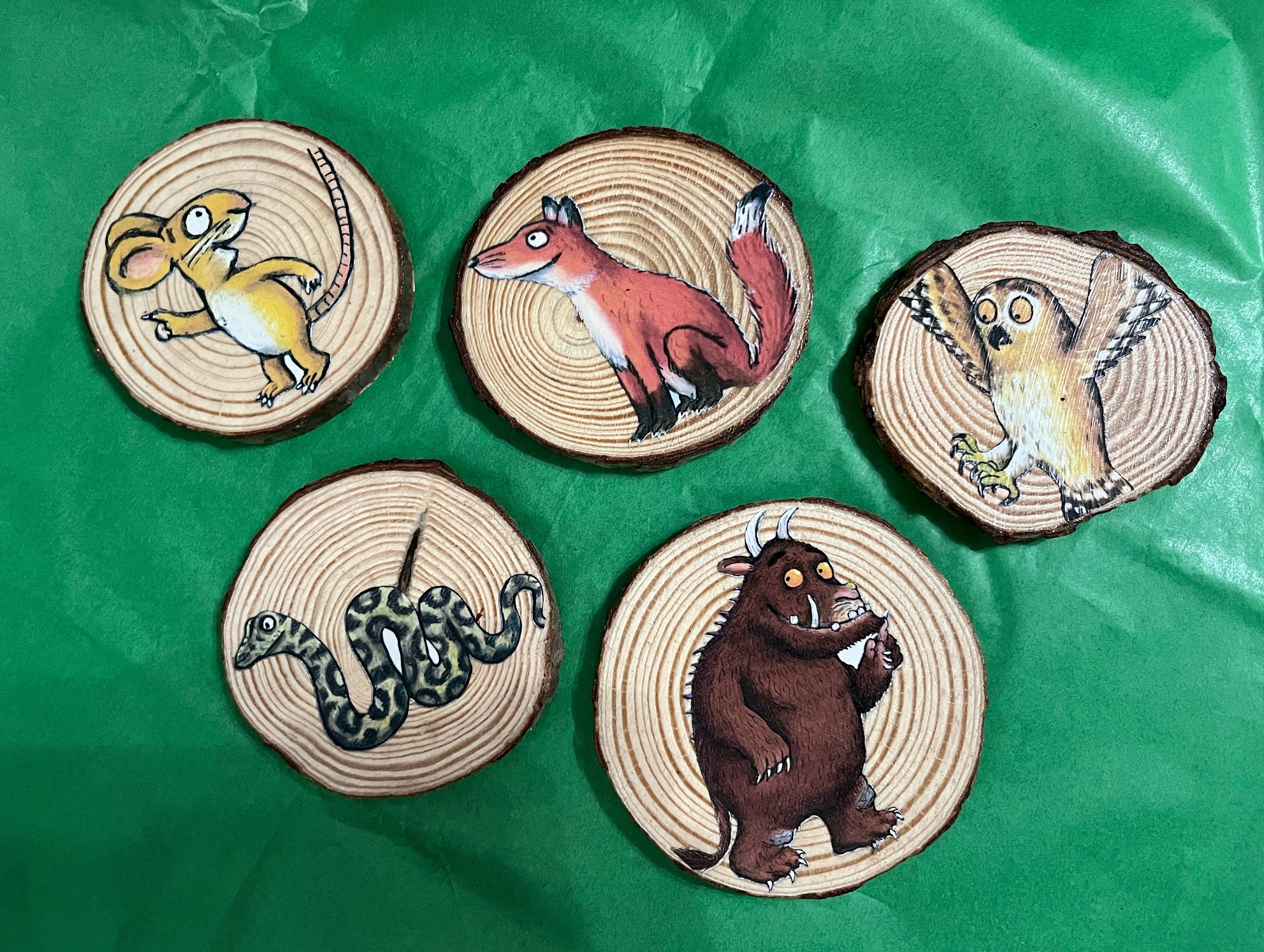 Gruffalo Story Sack Handmade Log Slices - Etsy UK
