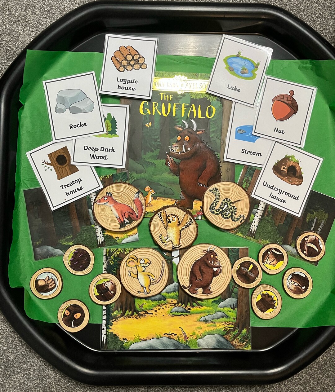 Gruffalo Story Sack Handmade Log Slices - Etsy UK