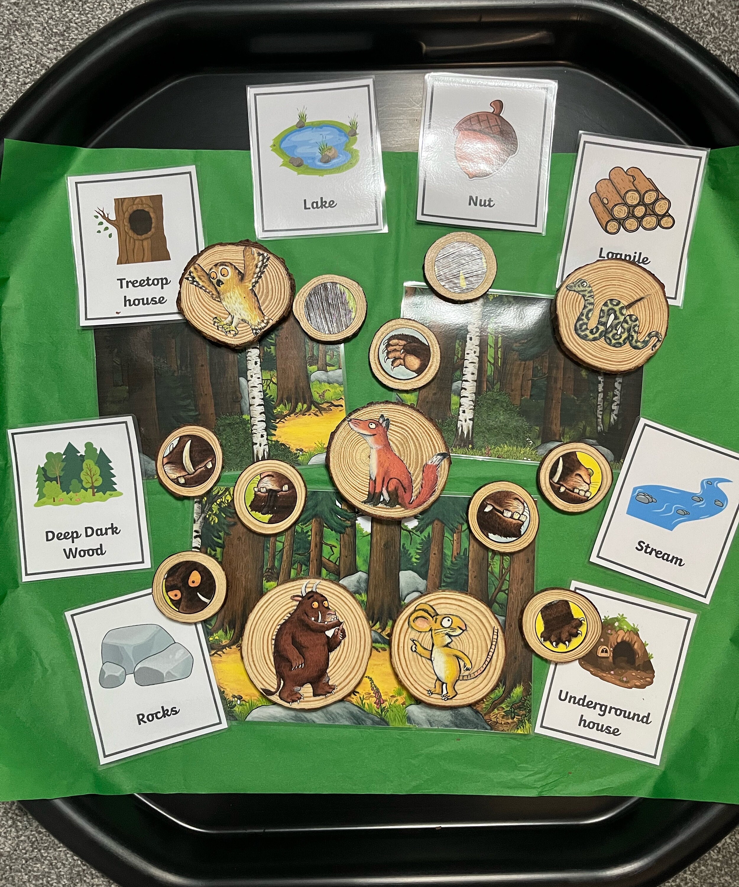 Gruffalo Story Sack Handmade Log Slices - Etsy UK