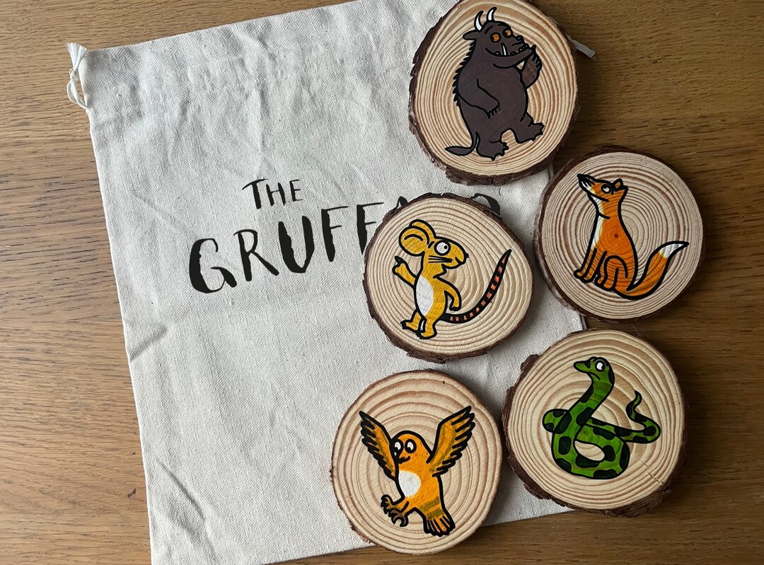 Gruffalo Story Sack - Handmade Log Slices - Etsy UK