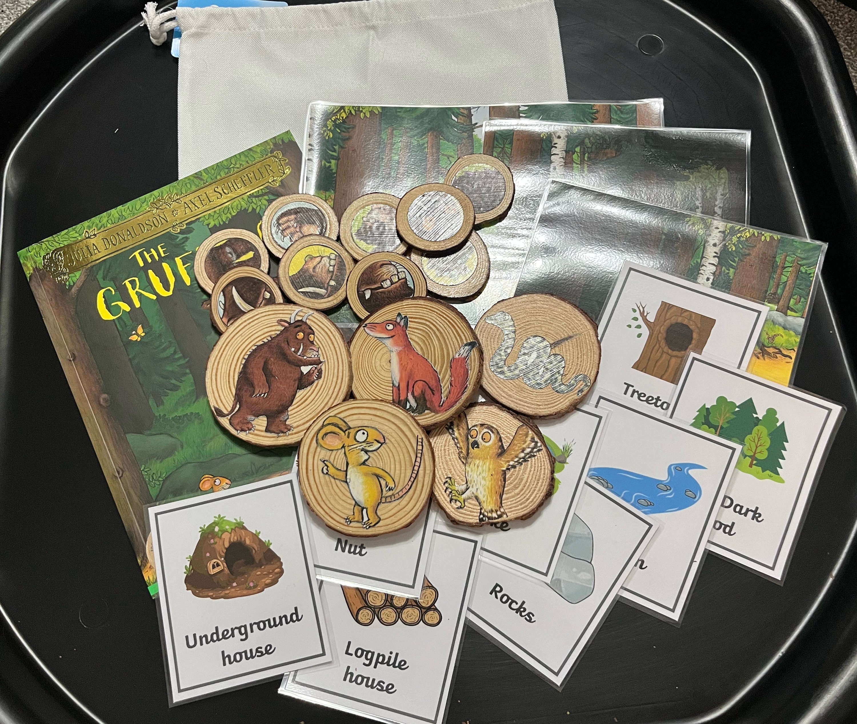 Gruffalo Story Sack Handmade Log Slices - Etsy UK