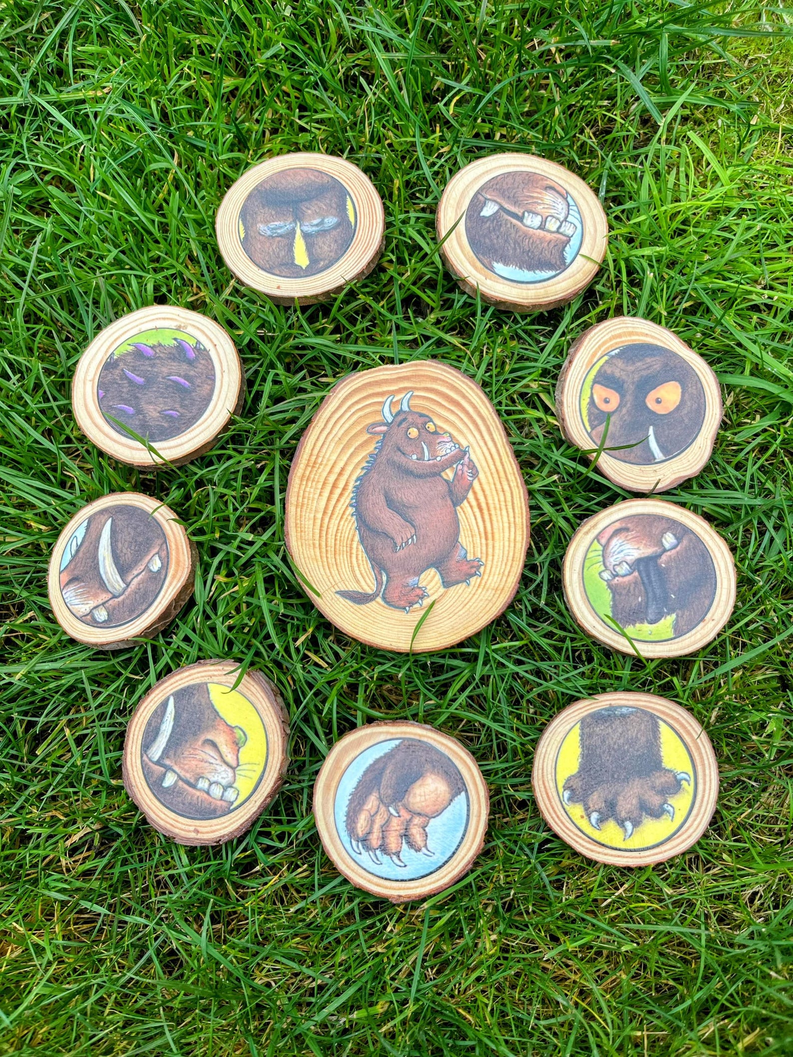 The Gruffalo Story Sack - Handmade Log Slices - Etsy UK