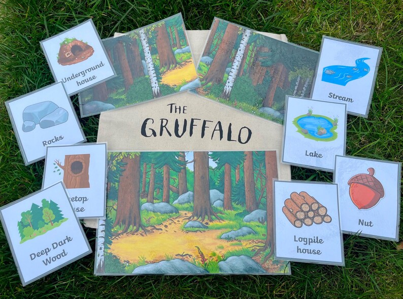 The Gruffalo Story Sack - Handmade Log Slices - Etsy UK