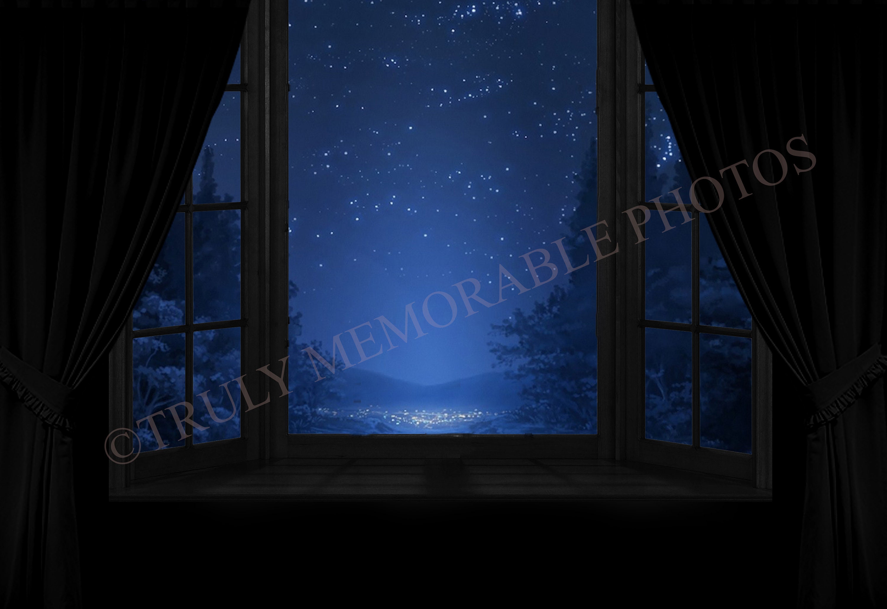 Christmas Window Digital Background - Etsy