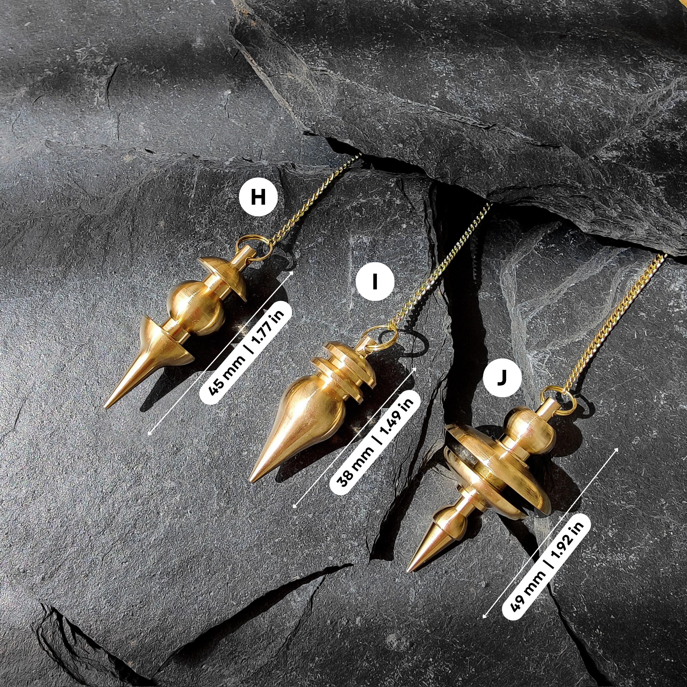 Brass Dowsing Pendulum + FREE PDF Guide - Divination Tool for Energy ...