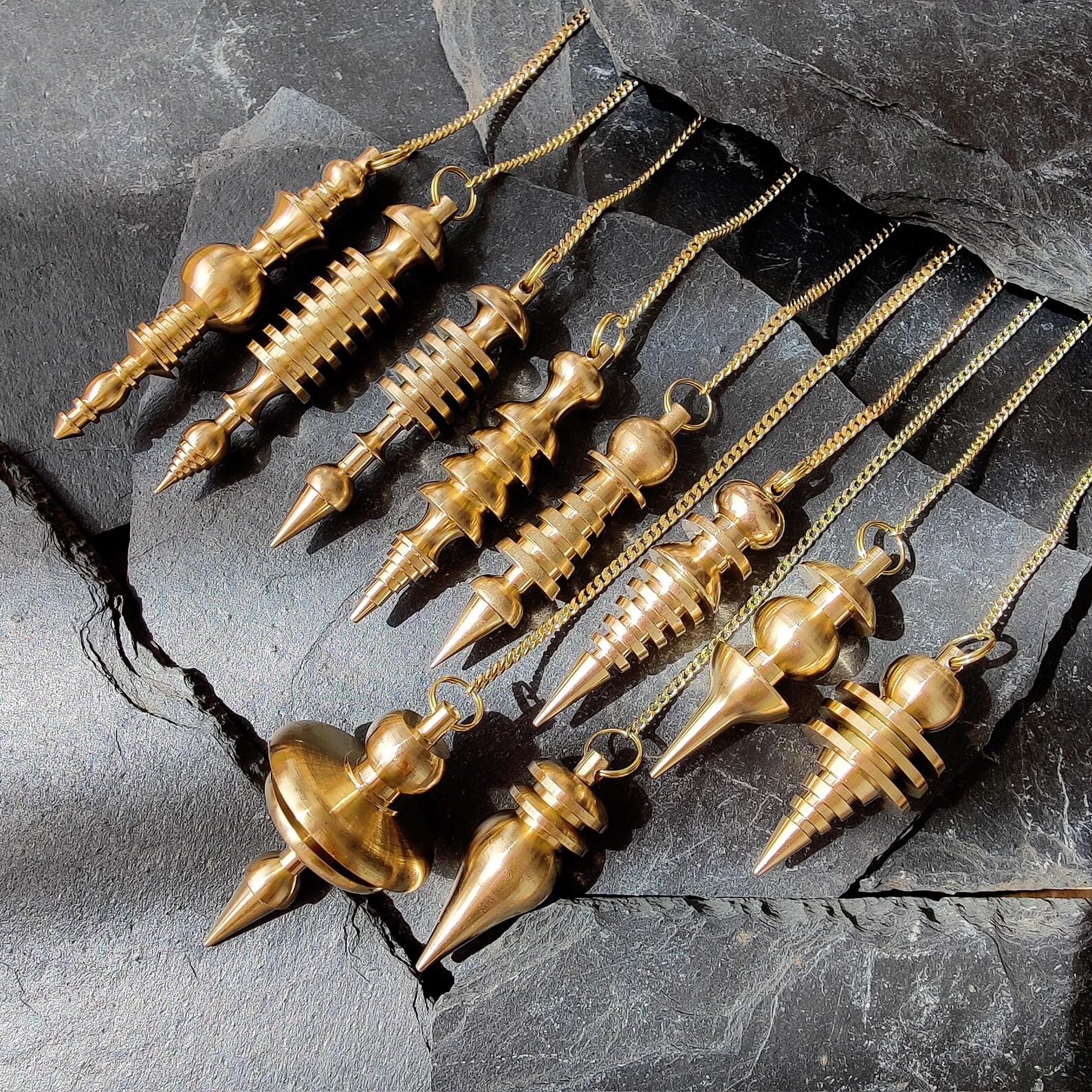 Brass Dowsing Pendulum + FREE PDF Guide - Divination Tool for Energy ...