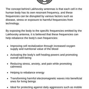 Lakhovsky MWO Coil Antenna Sticker With Orgonite, Advanced EMF ...