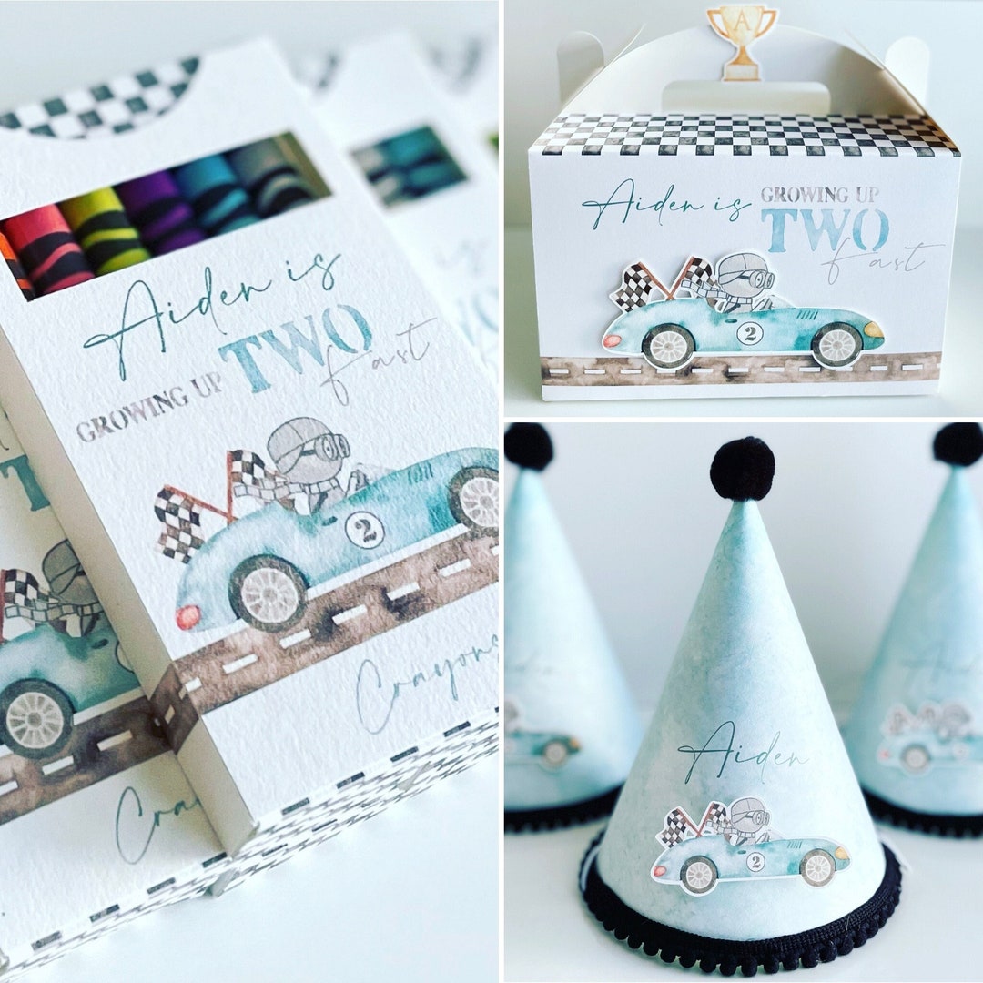 Vintage Race Car Party Decorations, Party Set, Birthday Party, Custom ...