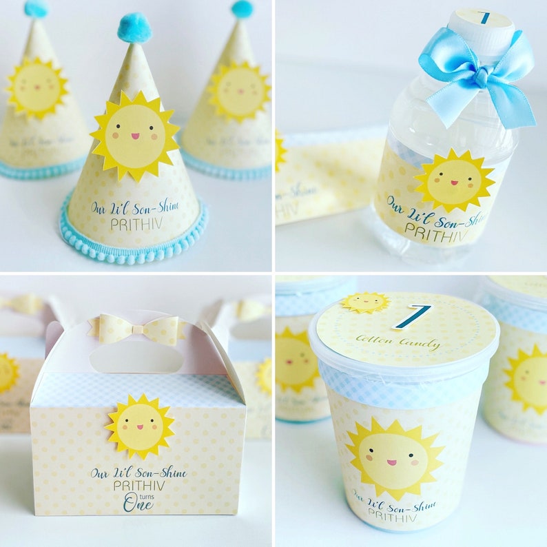 Sunshine Party Decorations Set Birthday Assembled Custom Boxes Party ...