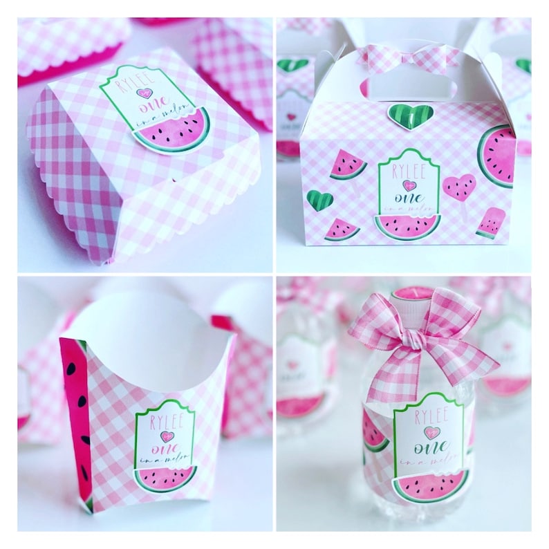 Watermelon Party Decorations Set Birthday Assembled Custom Boxes Party ...