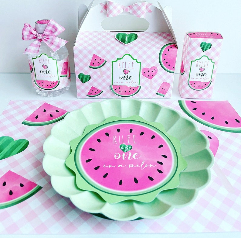 Watermelon Party Decorations Set Birthday Watermelon Custom Boxes Party ...