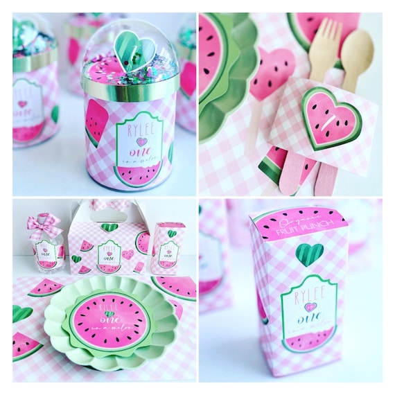 Watermelon Party Decorations Set birthday watermelon custom boxes party ...