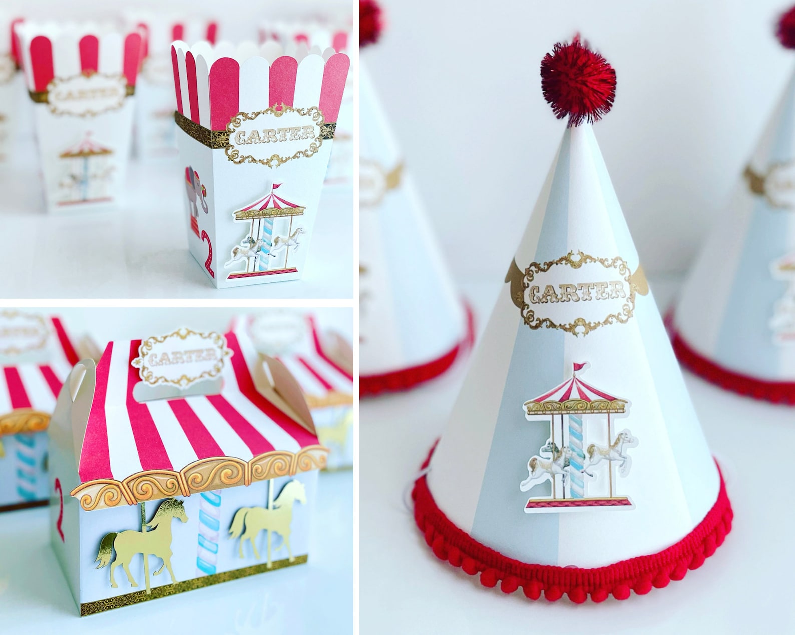 Circus Assembled Party Decorations Set Birthday Custom Boxes Party ...
