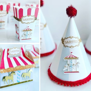 Circus Assembled Party Decorations Set Birthday Custom Boxes Party ...