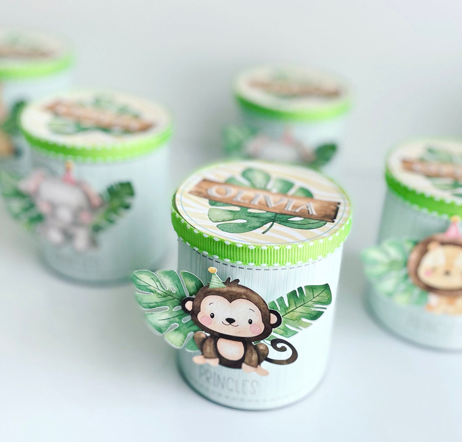 Safari Animals Party Decorations Jungle Set Birthday Favor Pringles ...