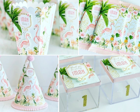 Flamingo Party Decorations Set birthday assembled custom bags party ...