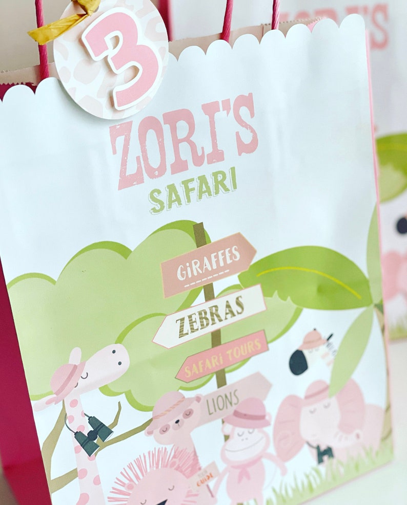 Pink Safari Animals Party for Girls Decorations Jungle Set Birthday ...