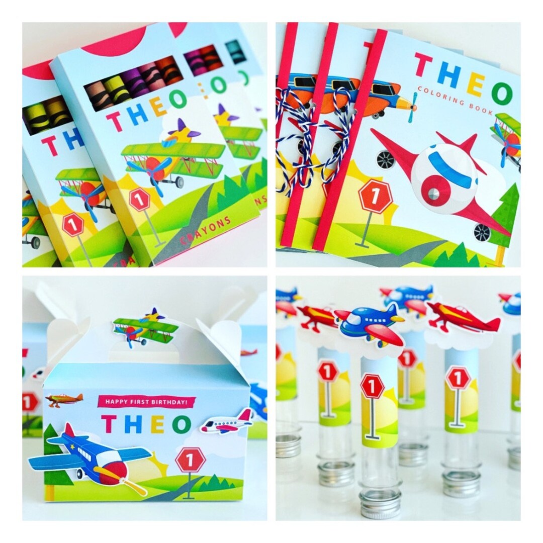 Airplanes Party Decorations Birthday Airplanes Assembled Custom Boxes ...