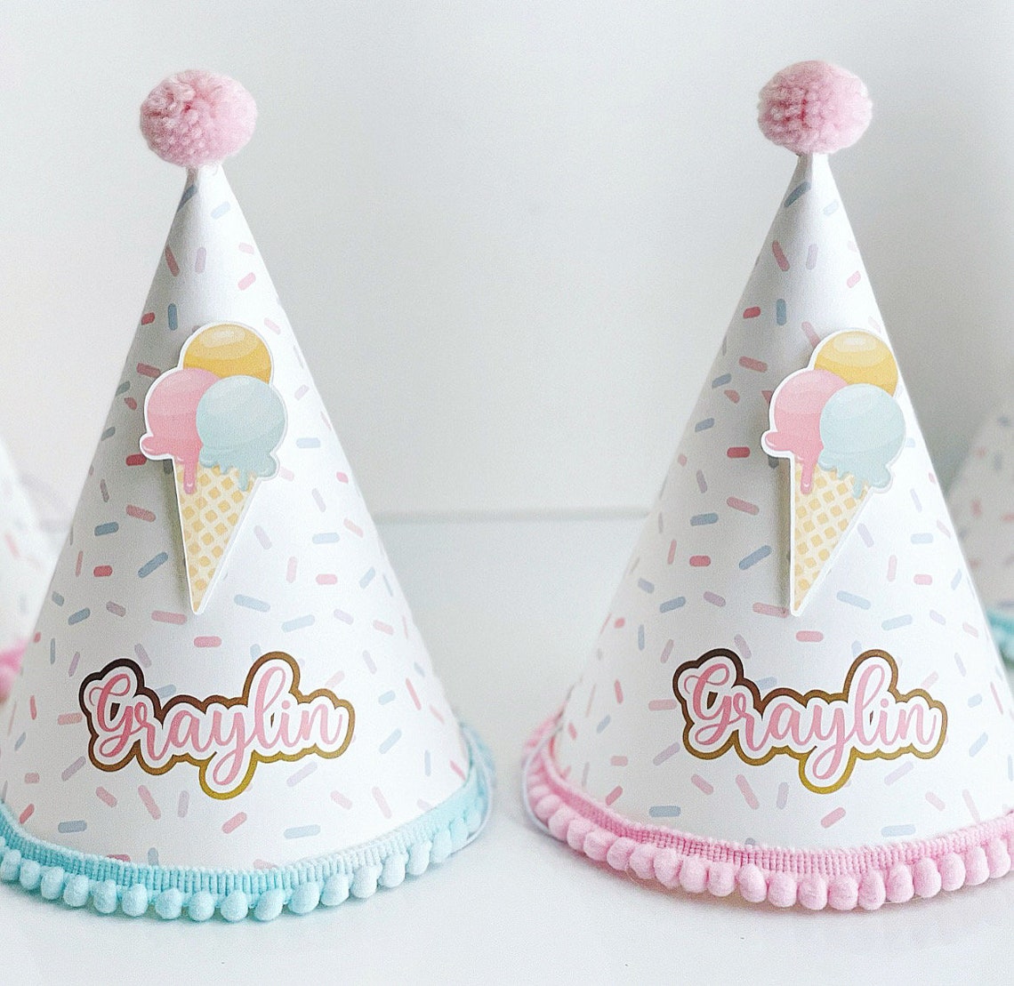 Ice Cream Party Decorations Set Birthday Custom Party Hat Ice - Etsy