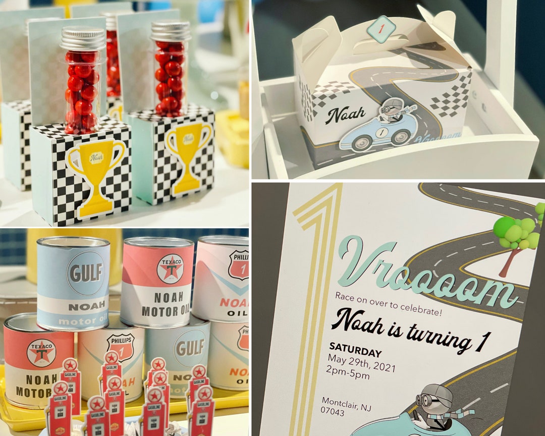 Race Car Party Decorations, Birthday, Custom Boxes, Party Favors for ...