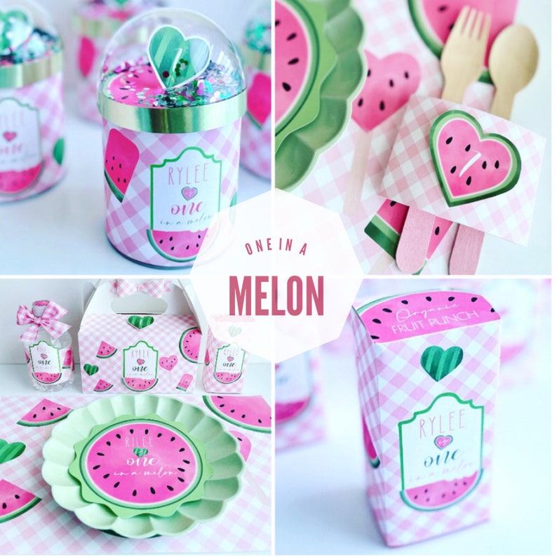 Watermelon Party Decorations Set Birthday Watermelon Custom Boxes Party ...