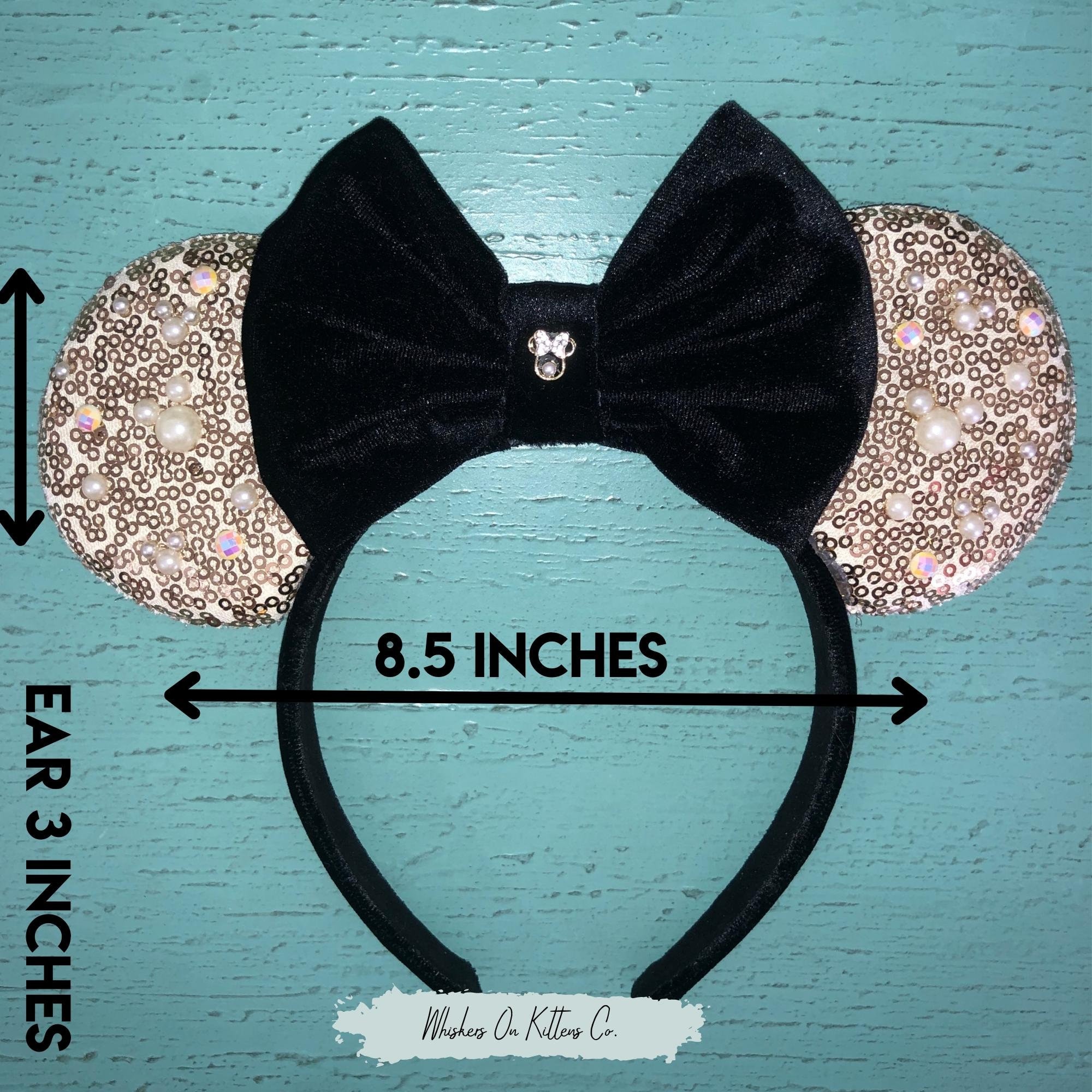 Gold Sequin and Pearl Hidden Mickey Minnie Mouse Style Mouse - Etsy