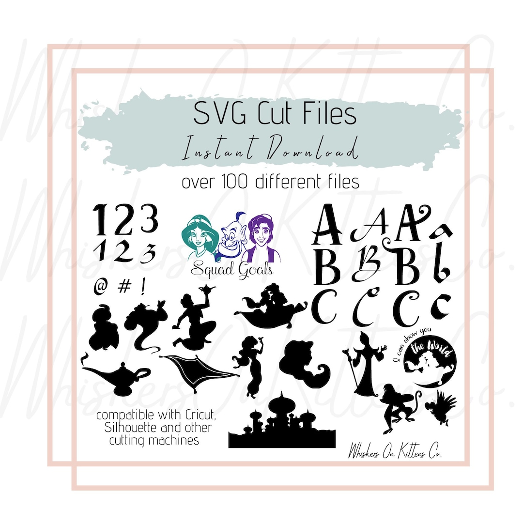 Aladdin SVG Digital Files - Instant Download - Etsy