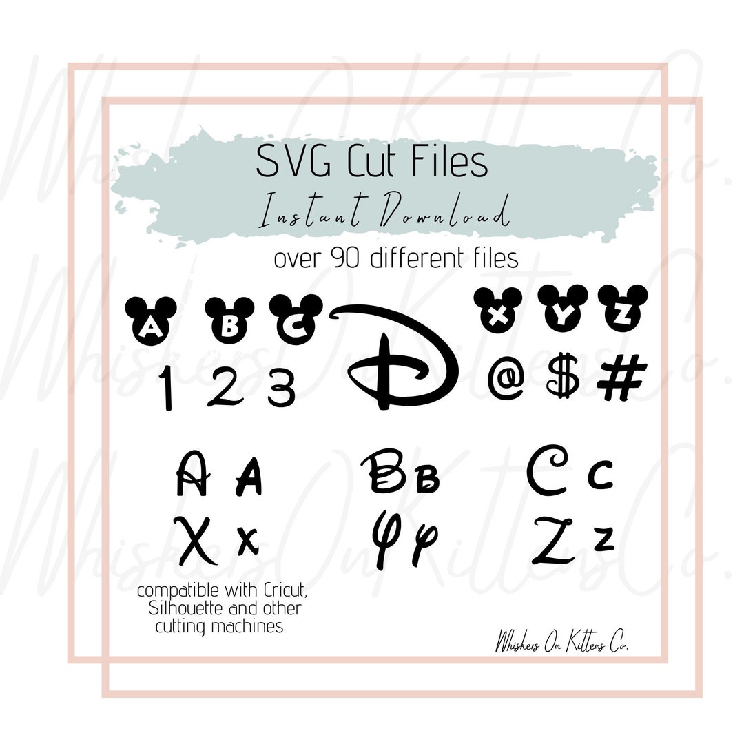 Mouse Head Letters Font SVG Digital Files - Instant Download - Etsy