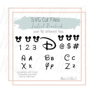 Mouse Head Letters Font SVG Digital Files - Instant Download - Etsy