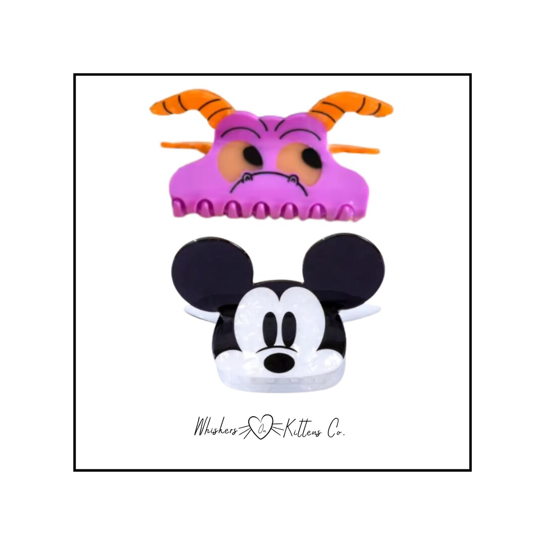 Theme Character Claw Clips –pascal, Figment, Mickey Pretzel and More - Etsy