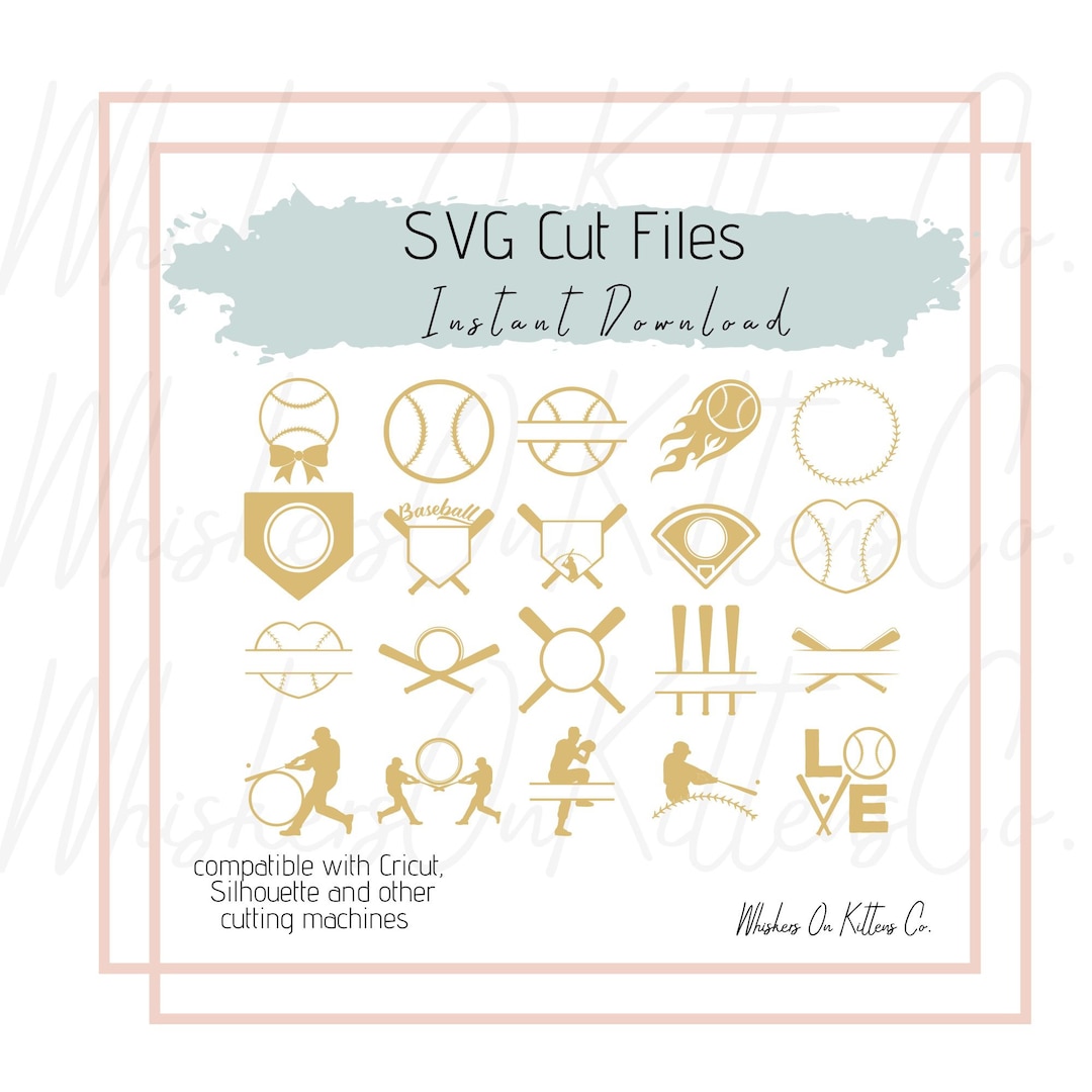 Baseball SVG Digital Files - Instant Download - Etsy