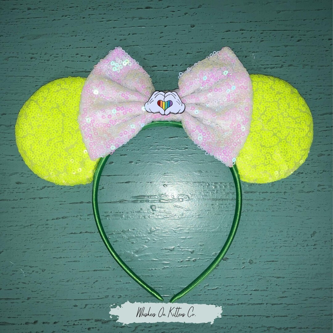 LGBT Pride Mouse Neon Yellow Mouse Ears Headband - Etsy