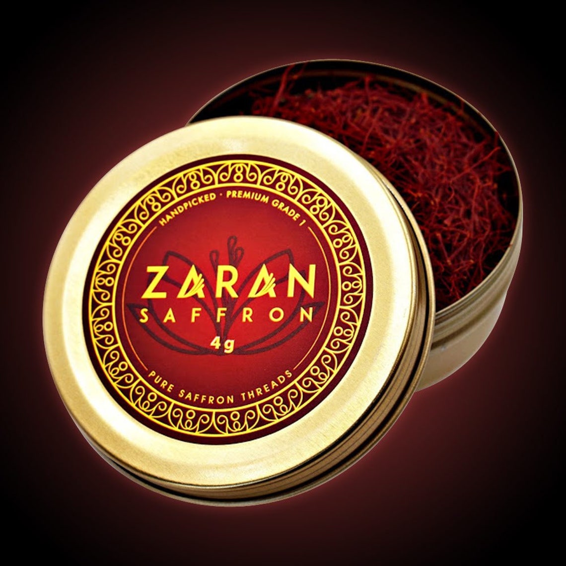 Zaran Saffron, 4 Grams Superior Saffron Threads premium Grade All-red ...