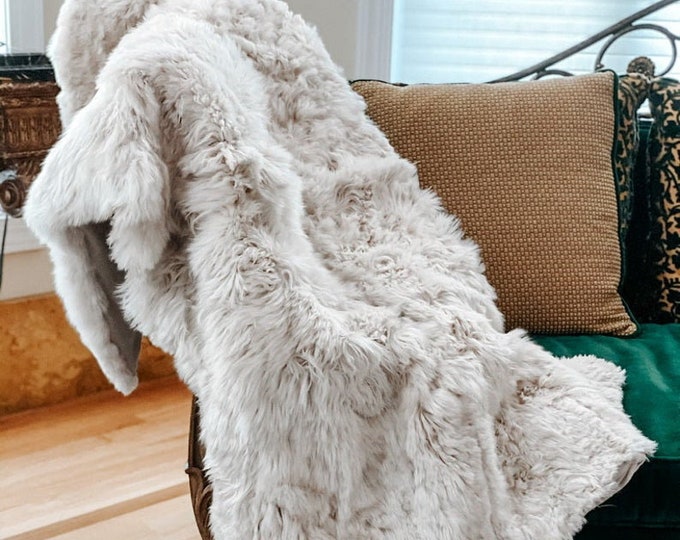 Luxurious Alpaca Fur Throw Alpaca Fur Throw Blanket HANDMADE in Peru ...