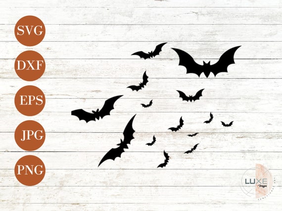 BATS Multiple Bat Svg Halloween Bat SVG Svg Files for - Etsy