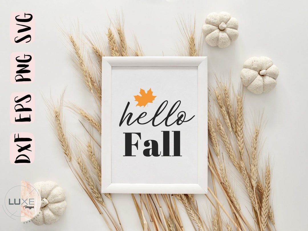 Hello Fall SVG, Hello Fall PNG, Fall Tshirt Design, Sublimation, Fall ...