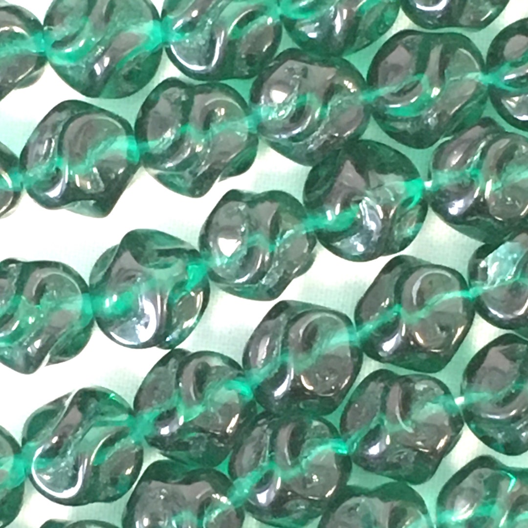 50 Pcs. of 8mm Transparent, Emerald, Brain Beads - Bin #105 - Etsy