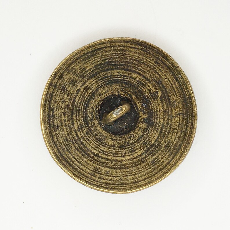 2 Antique Brass Reproduction Buttons Bin AR-518 | Etsy