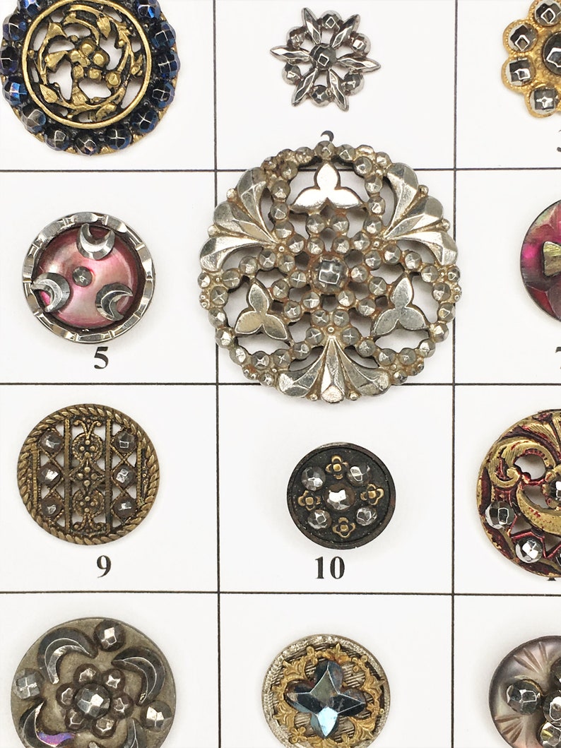 Fancy Antique Metal Buttons - 1/2" to 1 + 1/8" in Size - Board 19 - Etsy
