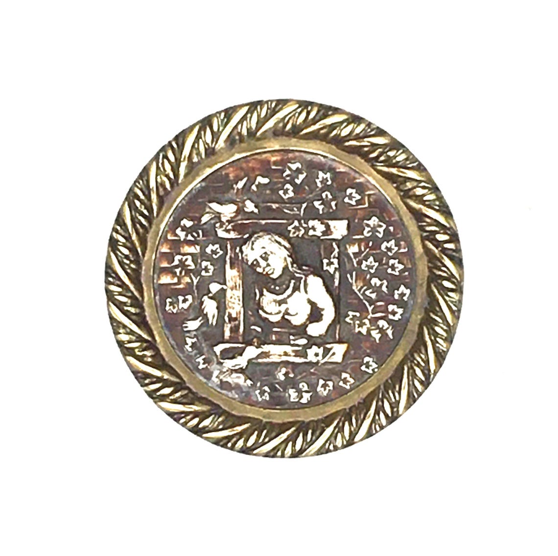 Antique Ivoroid Button-lady in a Window-1 5/16"-celluloid - Etsy