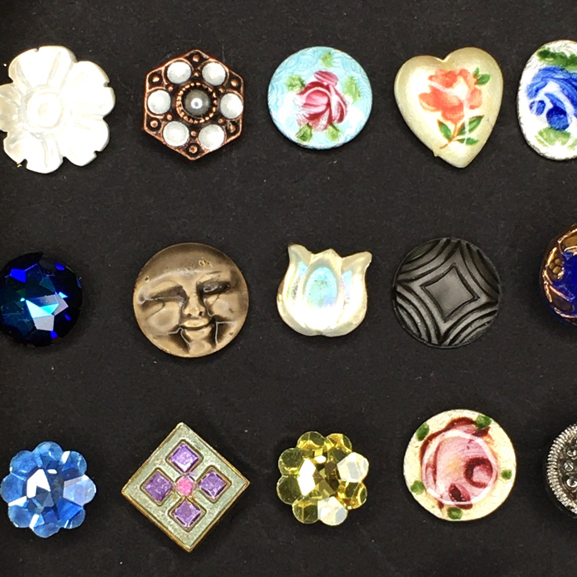 Frame With 54 Antique and Vintage, Buttons-small and Diminutive-no. 8 ...