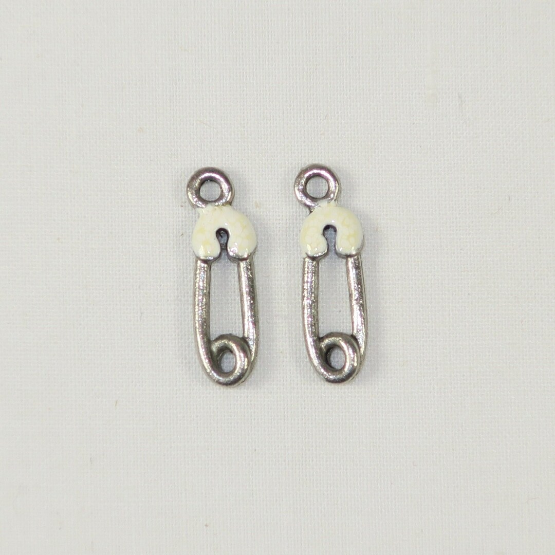 20 Diaper Pin Charms- Cast Metal, Hand Painted -C-745 - Etsy