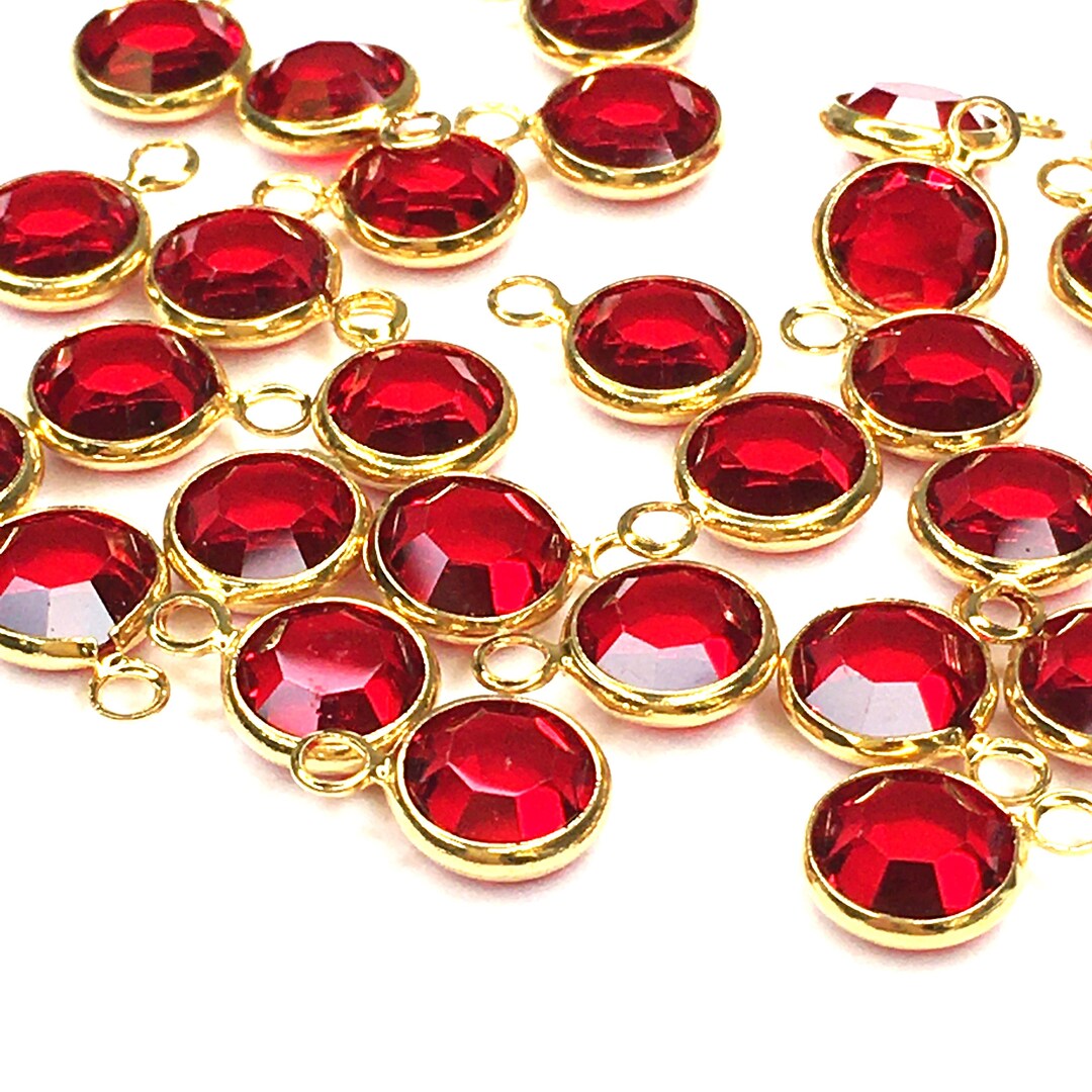 12 Pcs. of 6mm, Ruby Red, Swarovski Crystal, Channel Drops- Bin #7 - Etsy