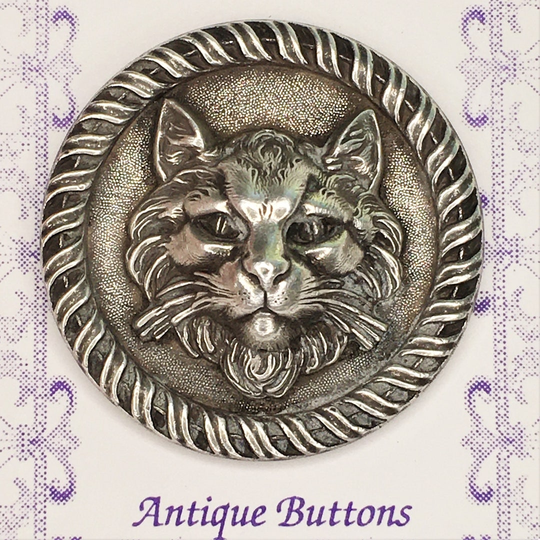 Antique/vintage French Metal Button- - Etsy