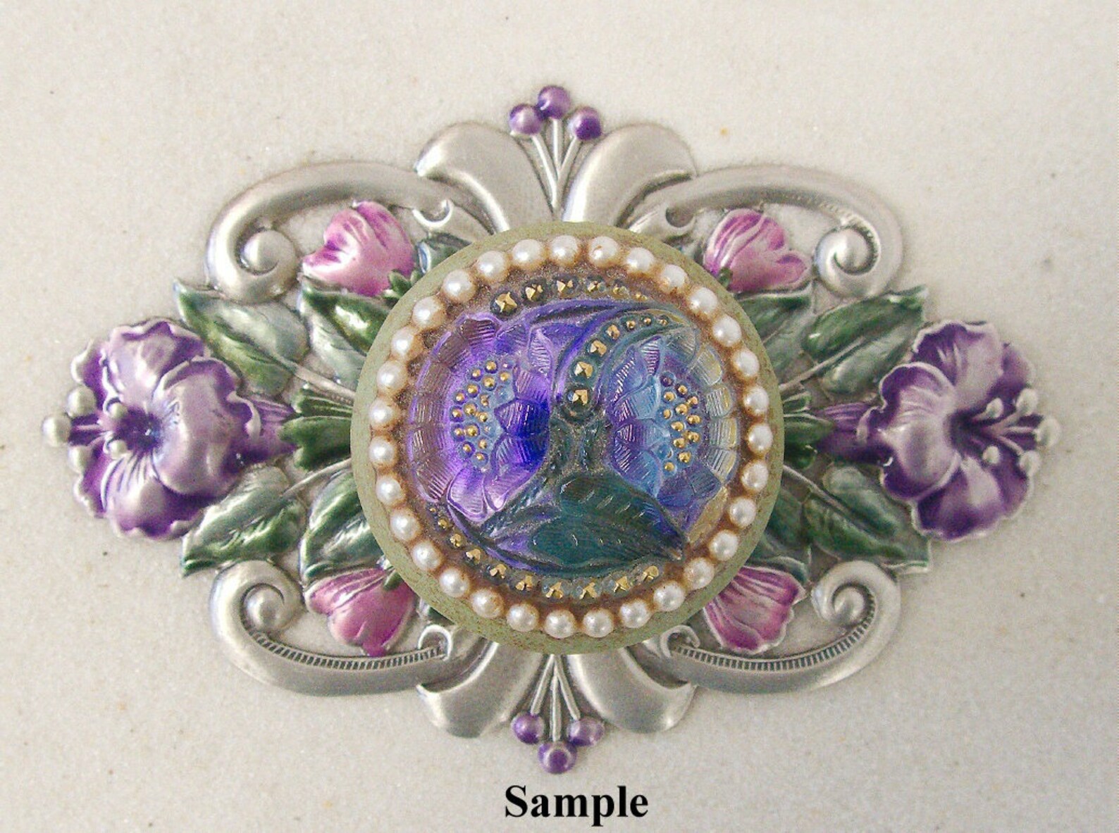 Ornate Floral Large Metal Stamping 3.75 X - Etsy