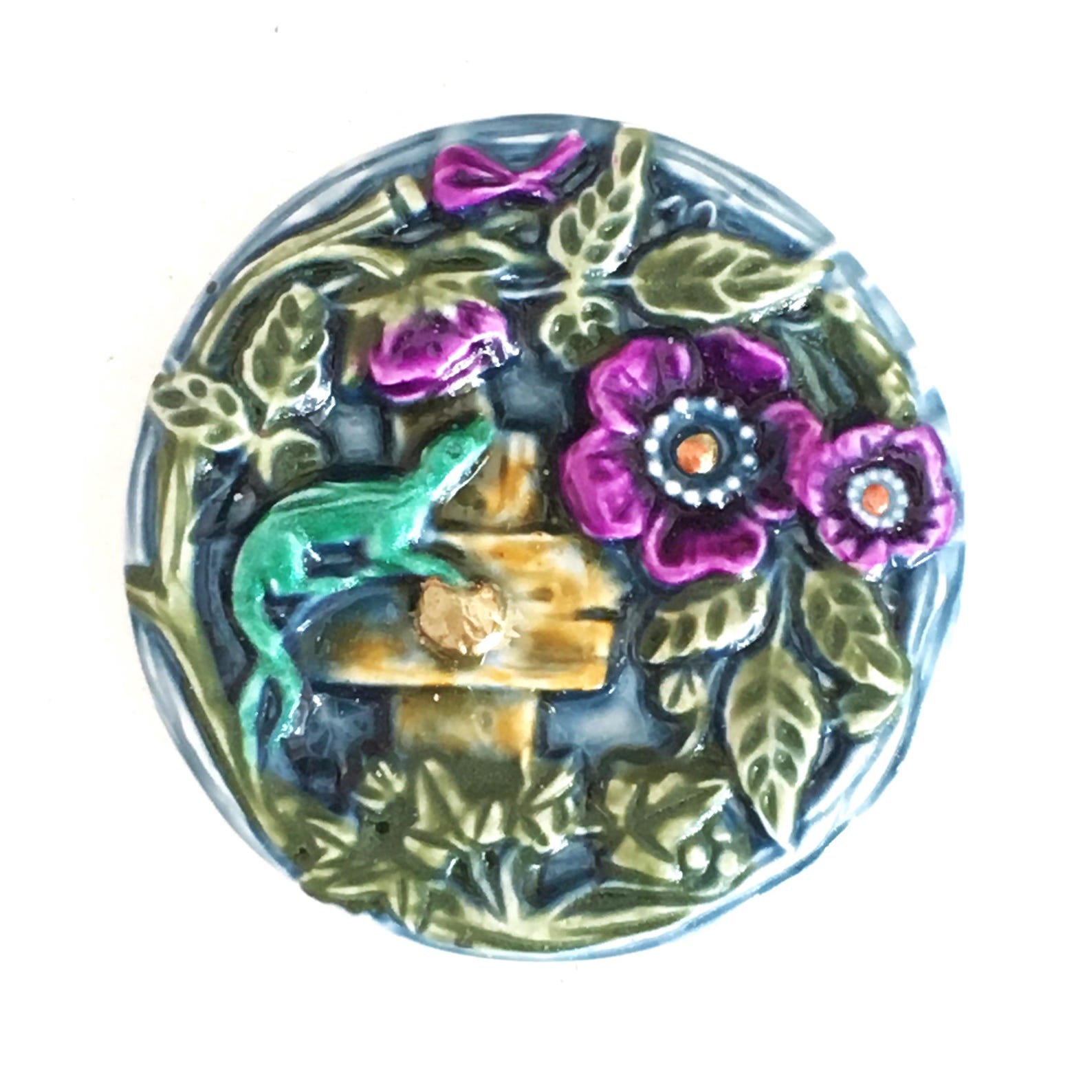Lizard on the Fence-button or Cabochon-as 1067 HP - Etsy