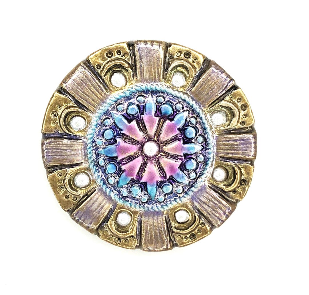 Lacy Glass Button Reproduction in Art Stone-hpas-141 - Etsy