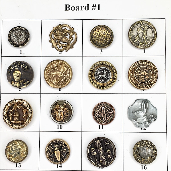 Metal Buttons Vintage - Etsy